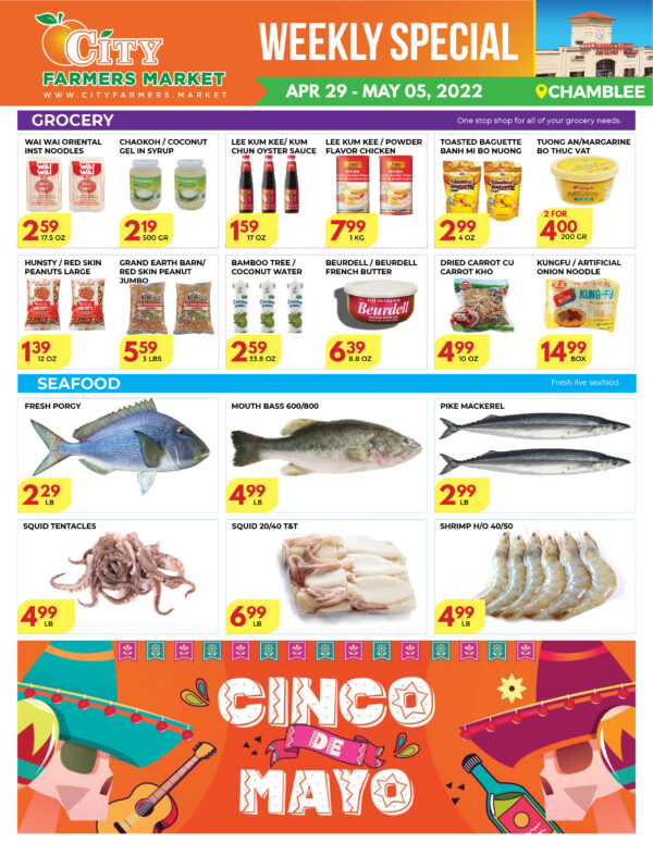 Weekly Special – CFM#1 @ Chamblee – City Farmers Market