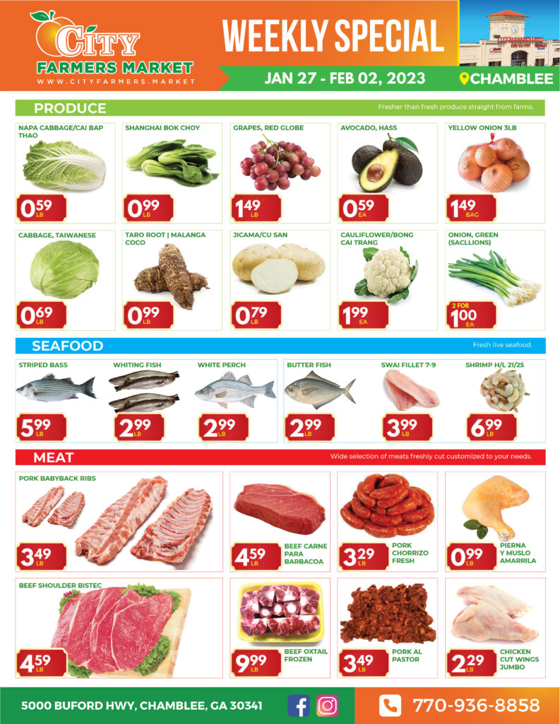 Weekly Special – CFM#1 @ Chamblee – City Farmers Market