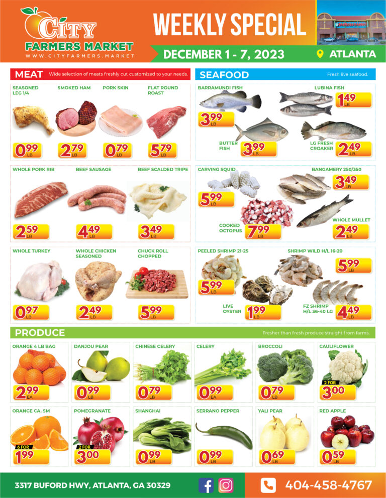 Weekly Special – CFM#2 @ Atlanta – City Farmers Market