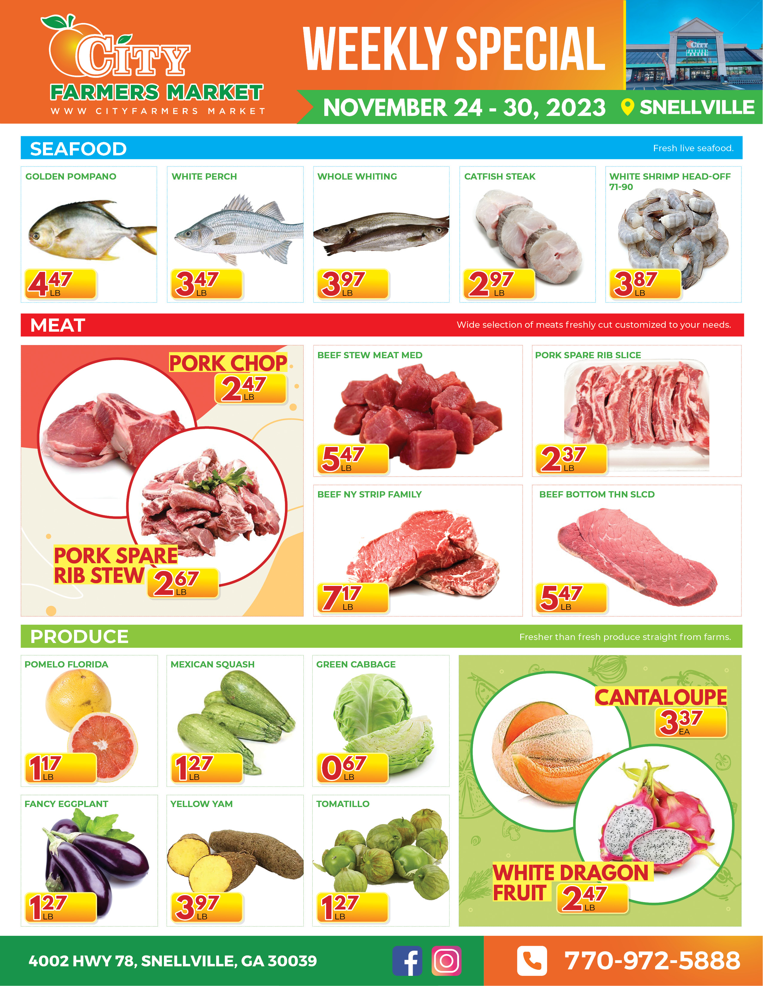 Weekly Special – CFM#3 @ Snellville – City Farmers Market