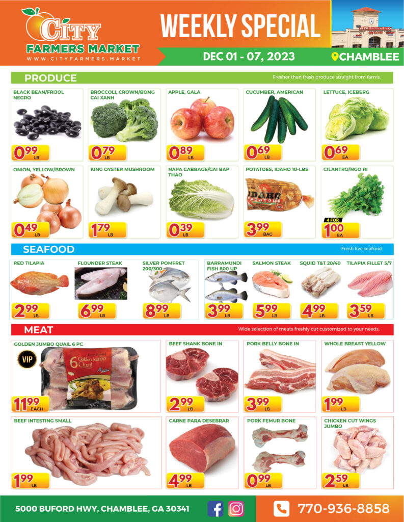 Weekly Special – CFM#1 @ Chamblee – City Farmers Market