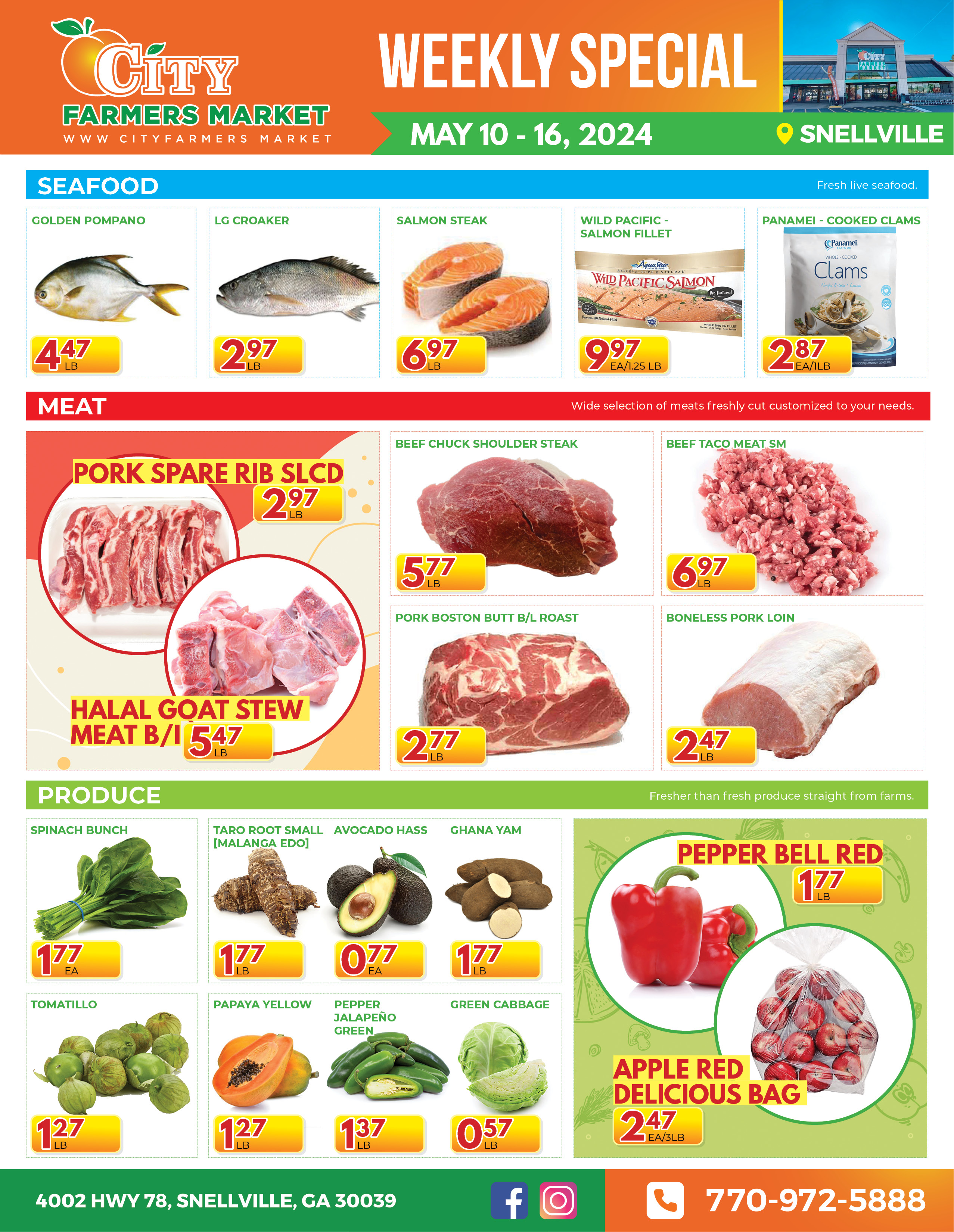 Weekly Special – CFM#3 @ Snellville – City Farmers Market